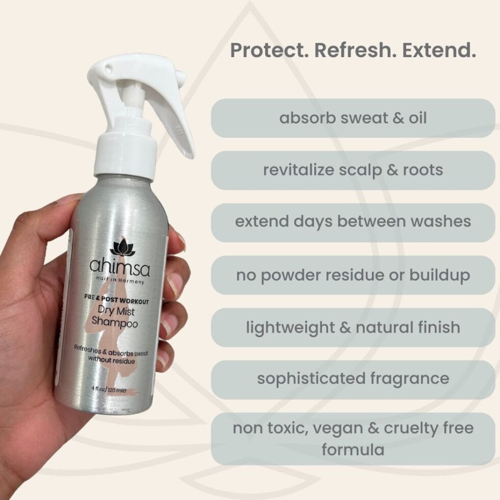 Dry Mist Shampoo | No Residue | Absorbs Sweat | Quick Drying